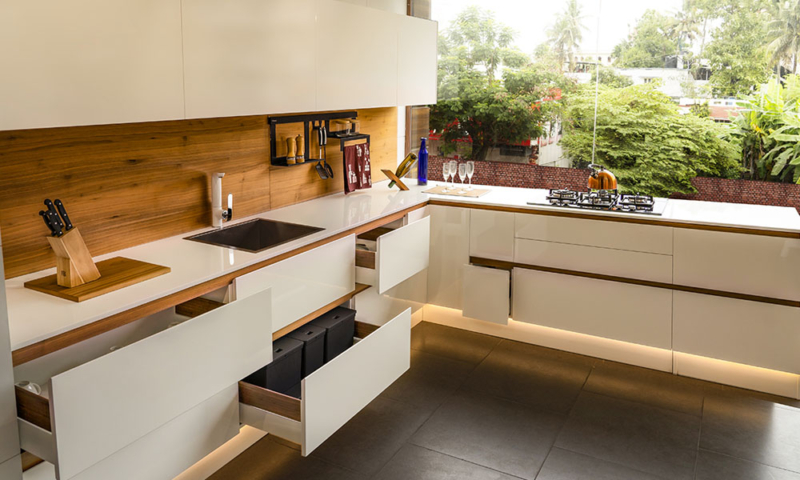 Sleek Modular Kitchen Designs Kochi - Gallery Photos - Evershine